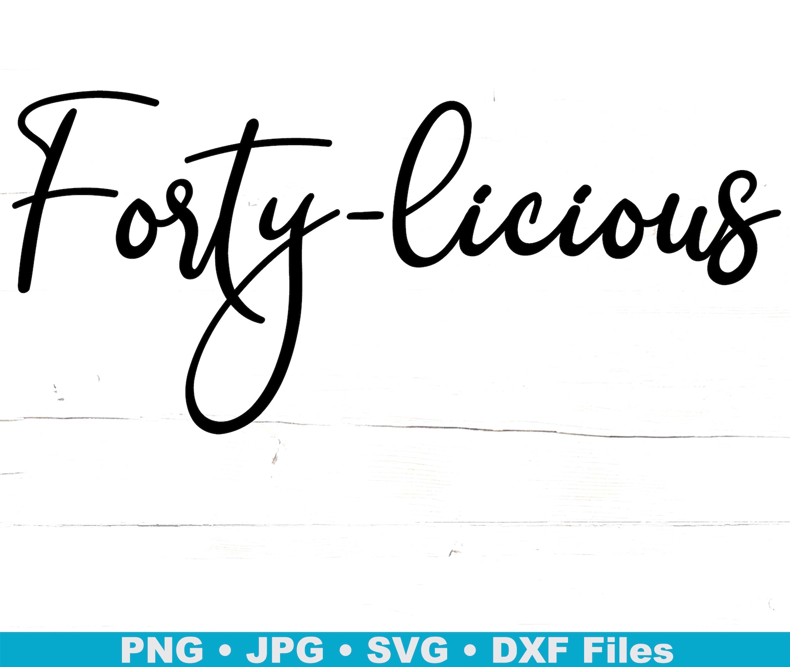 Forty-licious SVG Add Name 40th Birthday Celebration - Etsy
