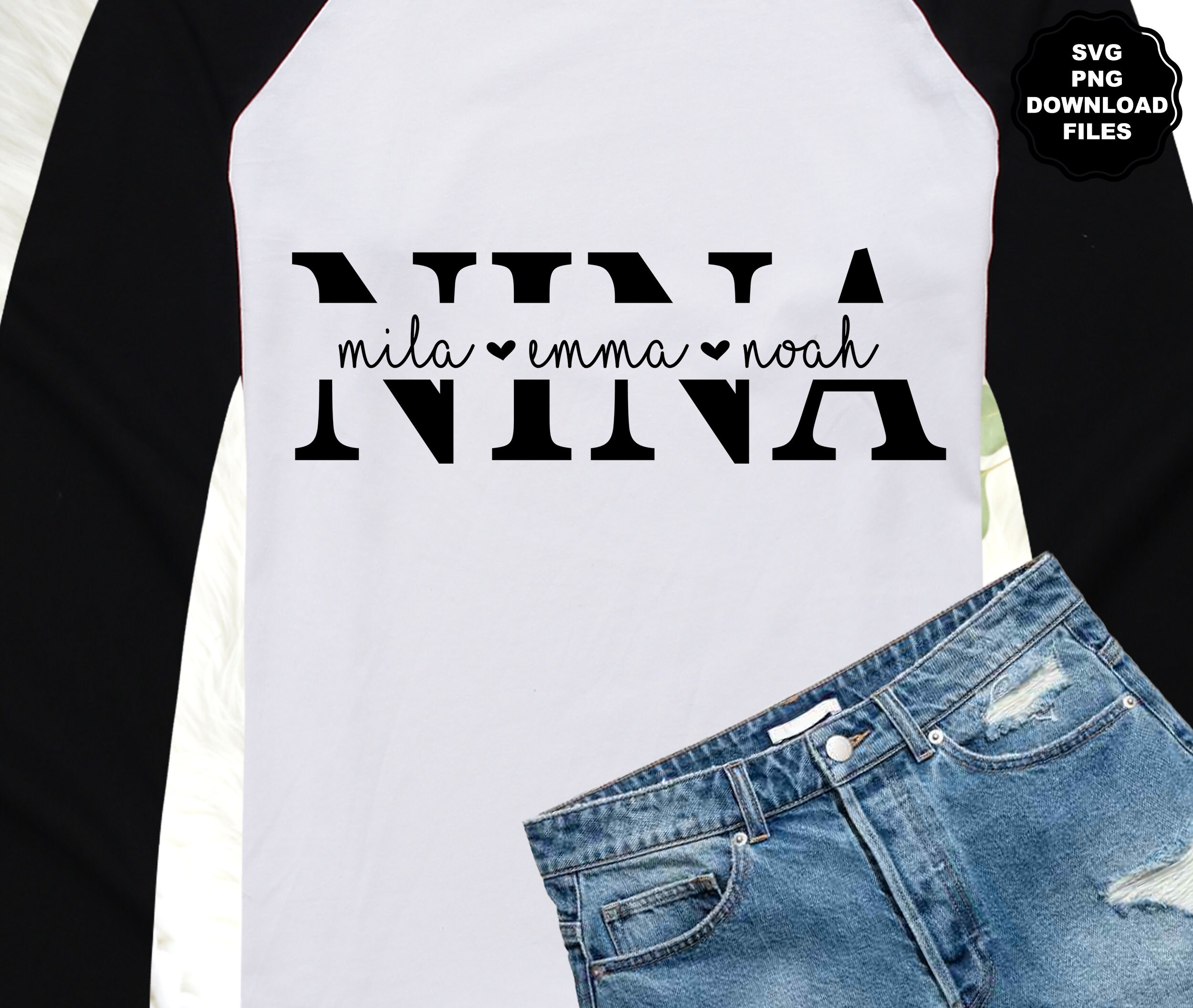 Mom Split Monogram Svg Add Kids Names Mama Svg Nina Svg - Etsy