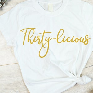 Thirty-licious SVG, Add Name, 30th Birthday Celebration, Birthday T ...