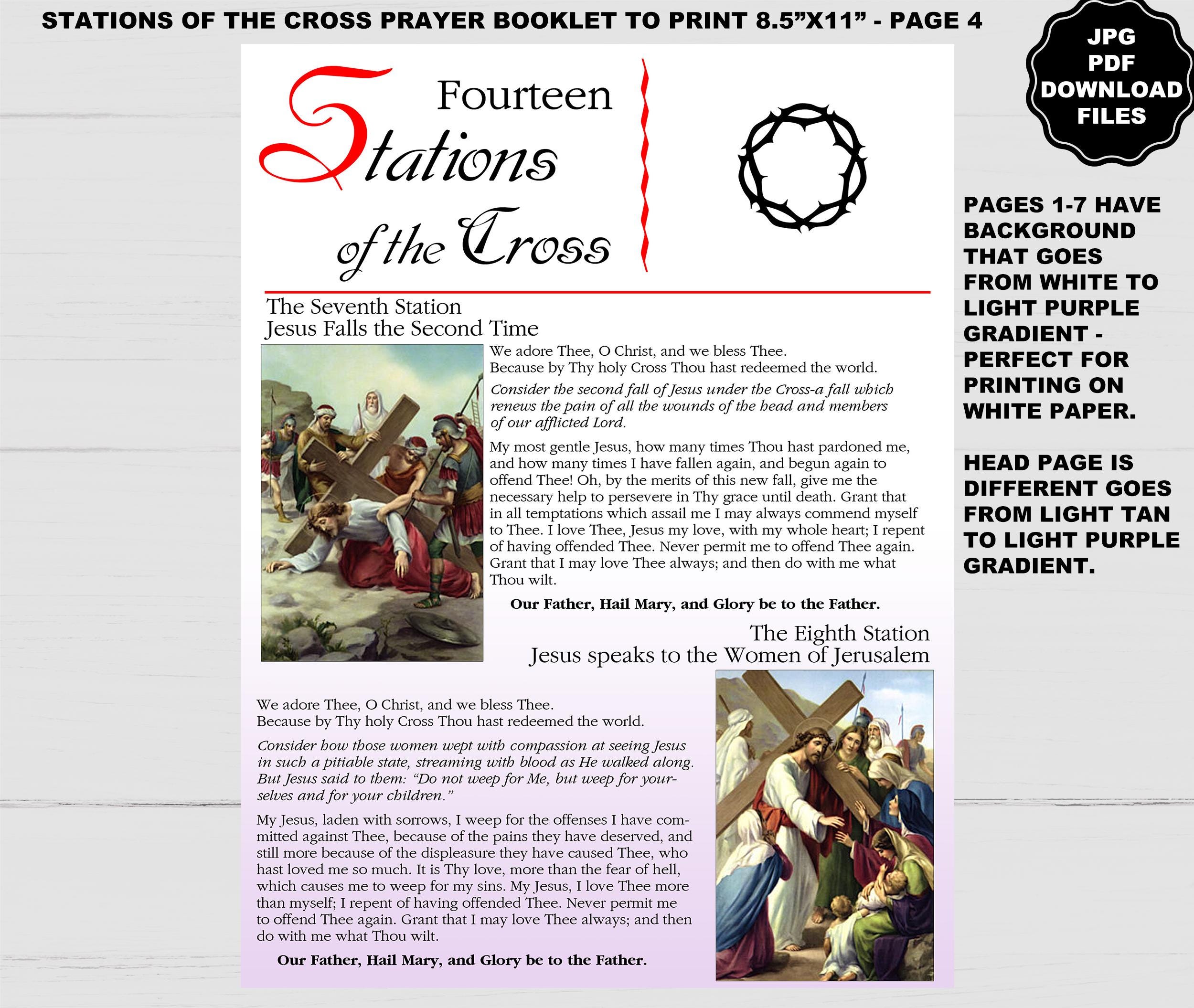 Stations of the Cross Lent Prayer Booklet to Print 8.5”X11” 8 Pages ...
