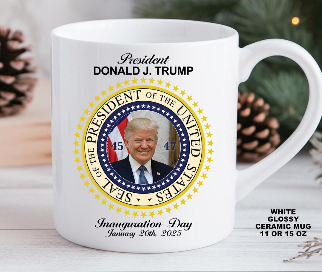 Trump Inauguration No 47 Mug, President Trump Mug, Trump Christmas Mug ...