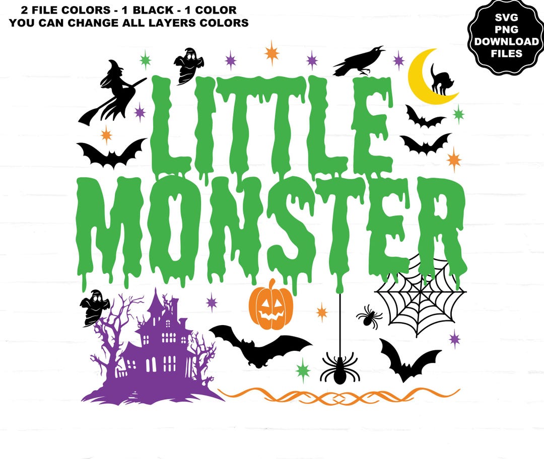 Little Monster SVG, Little Monster PNG, Little Monster Halloween SVG ...