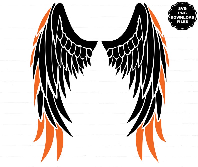 Alas de ángel SVG, Alas de ángel PNG, Color de dos tonos, Ángeles, Alas ...
