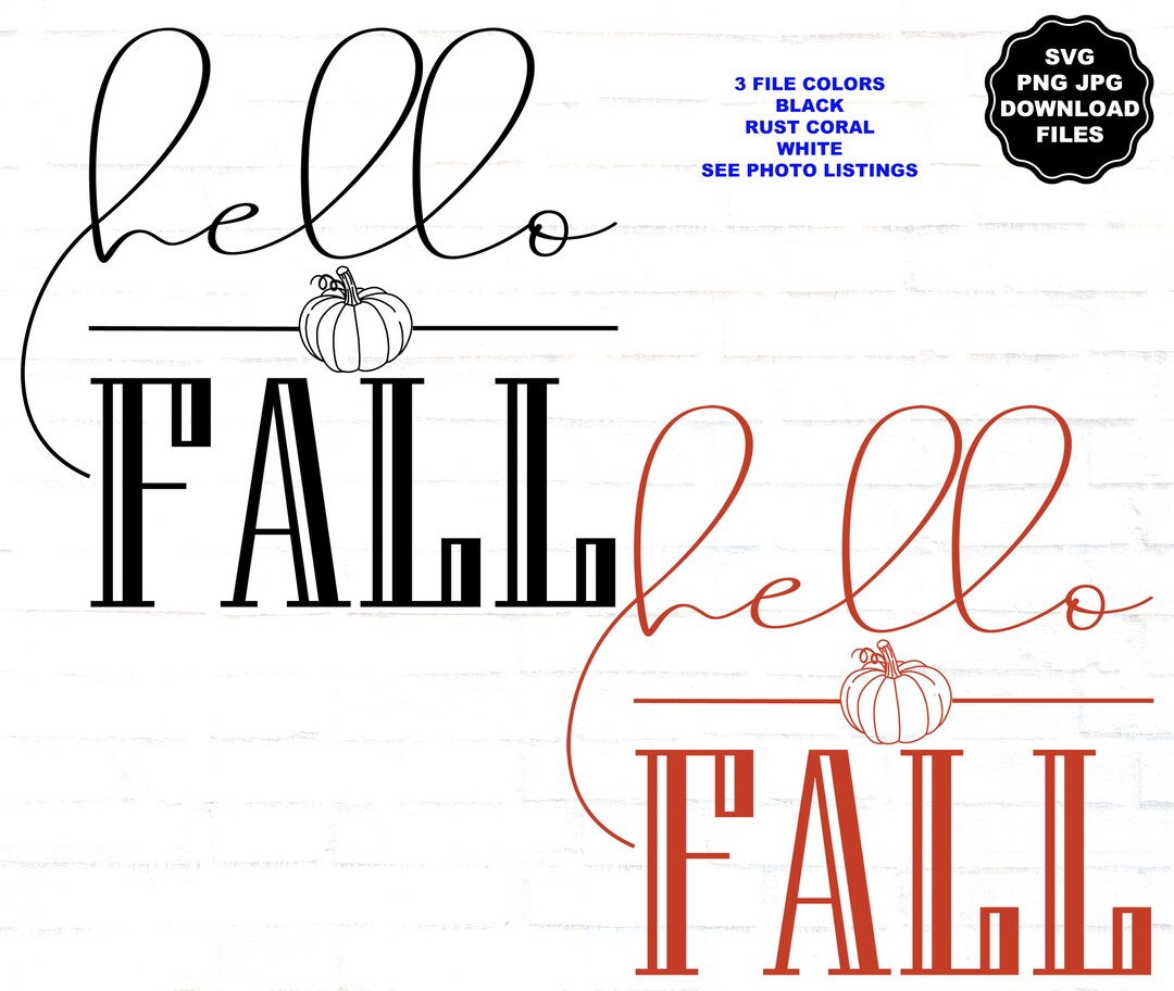 Hello Fall SVG Thanksgiving Pumpkin SVG Fall T-shirt Hello - Etsy