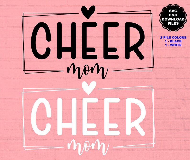 Cheer Mom SVG Frame Border Heart Cheer Mom Cheer Mom - Etsy