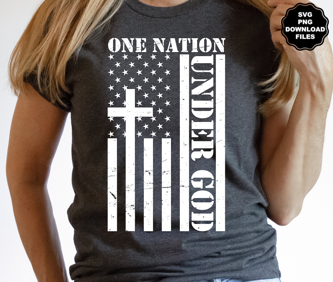 One Nation Under God, Distressed American Flag Cross, Patriotic ...