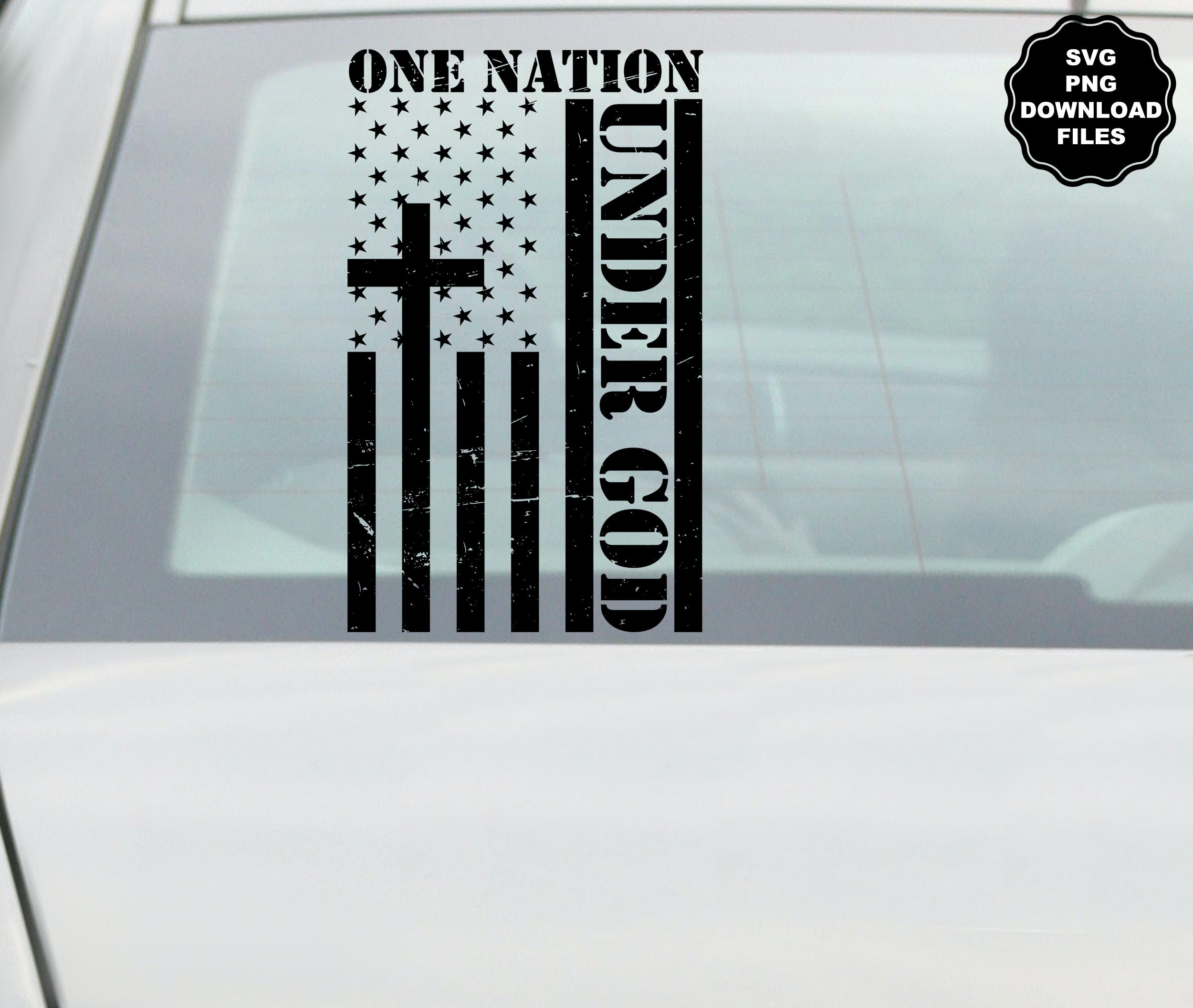 One Nation Under God, Distressed American Flag Cross, Patriotic ...