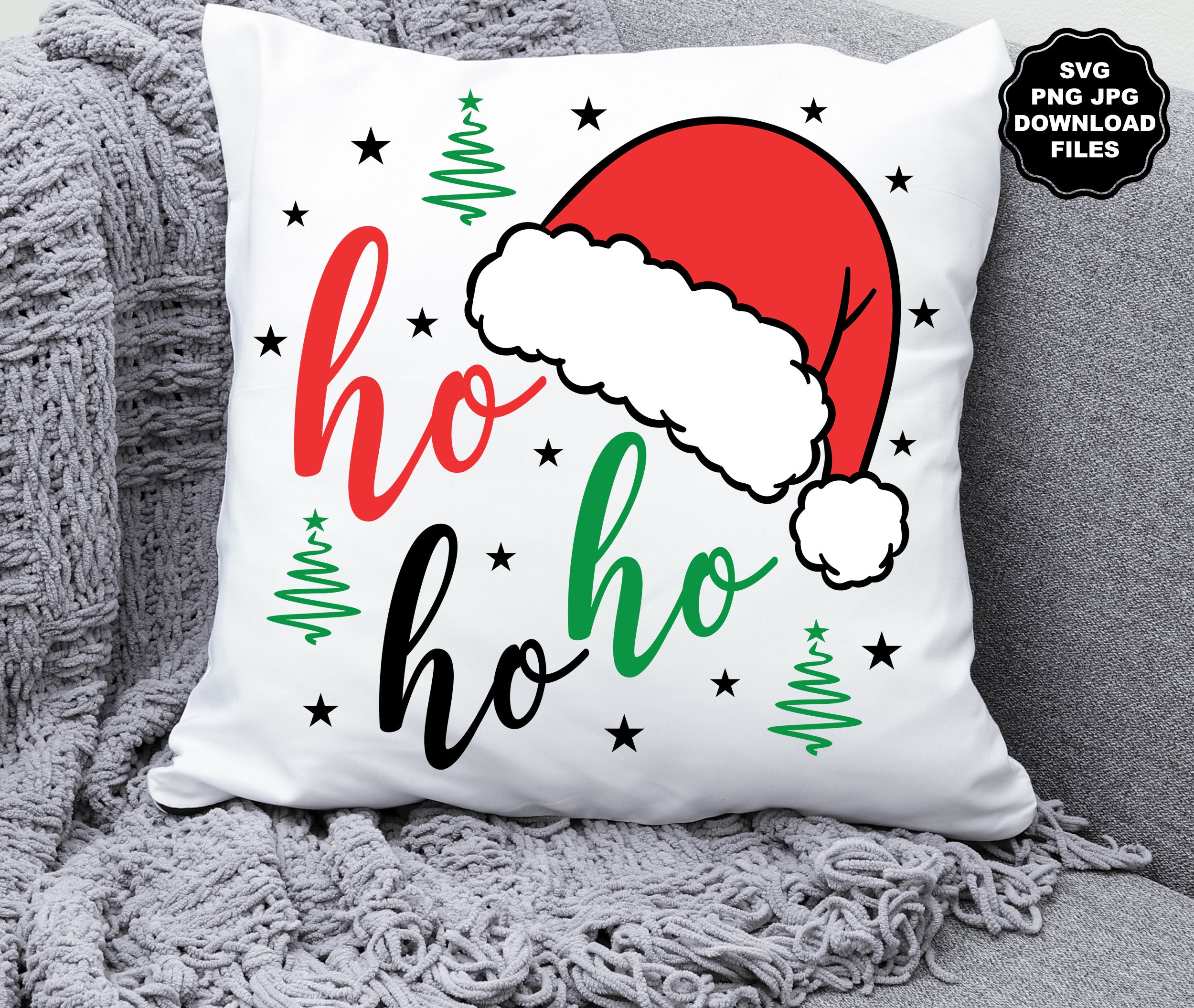 Ho Ho Ho Santa Hat SVG, Ho Ho Ho SVG, Santa Hat SVG, Ho Ho Ho Christmas ...