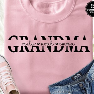 Grandma Split Monogram Svg Png, Sunflower Split Monogram Svg Png, Add ...