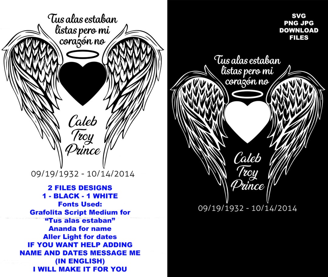 Tus Alas Estaban Listas Pero Mi Corazón No SVG, Your Wings Were Ready ...