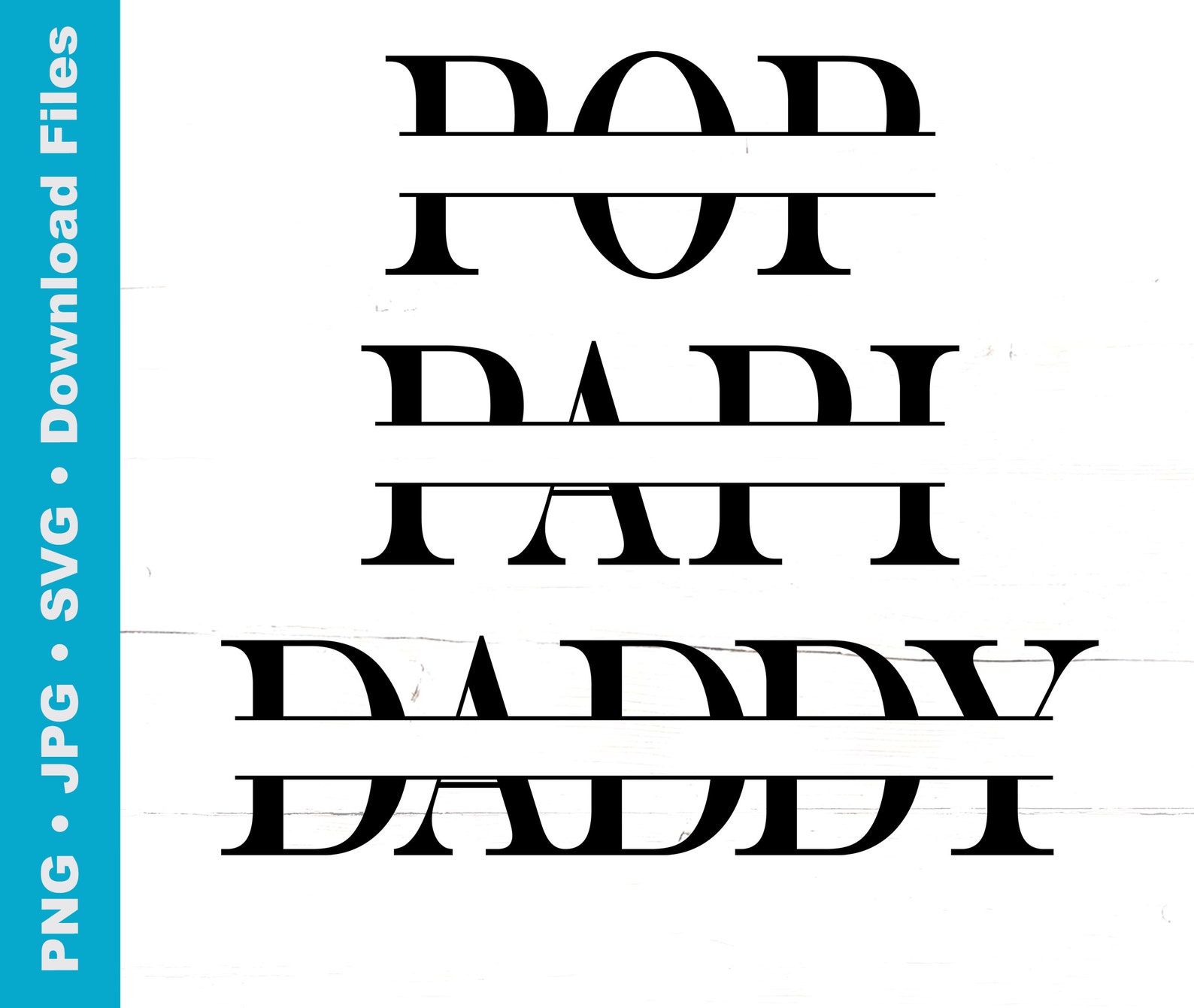 DAD Split Monogram Svg Daddy Svg Pop Svg Papa Svg Papi - Etsy