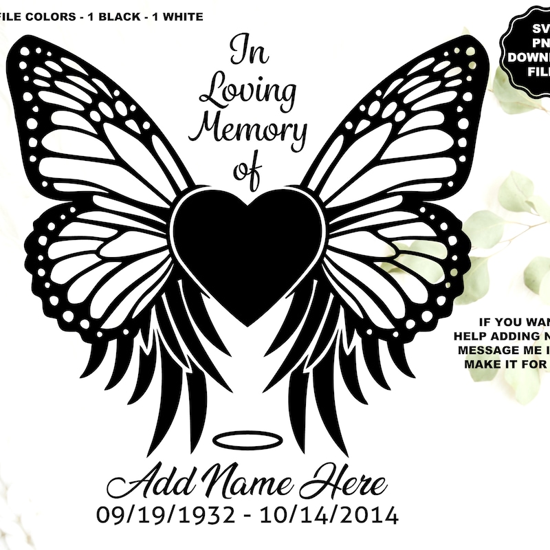 Memorial Decal Svg - Etsy