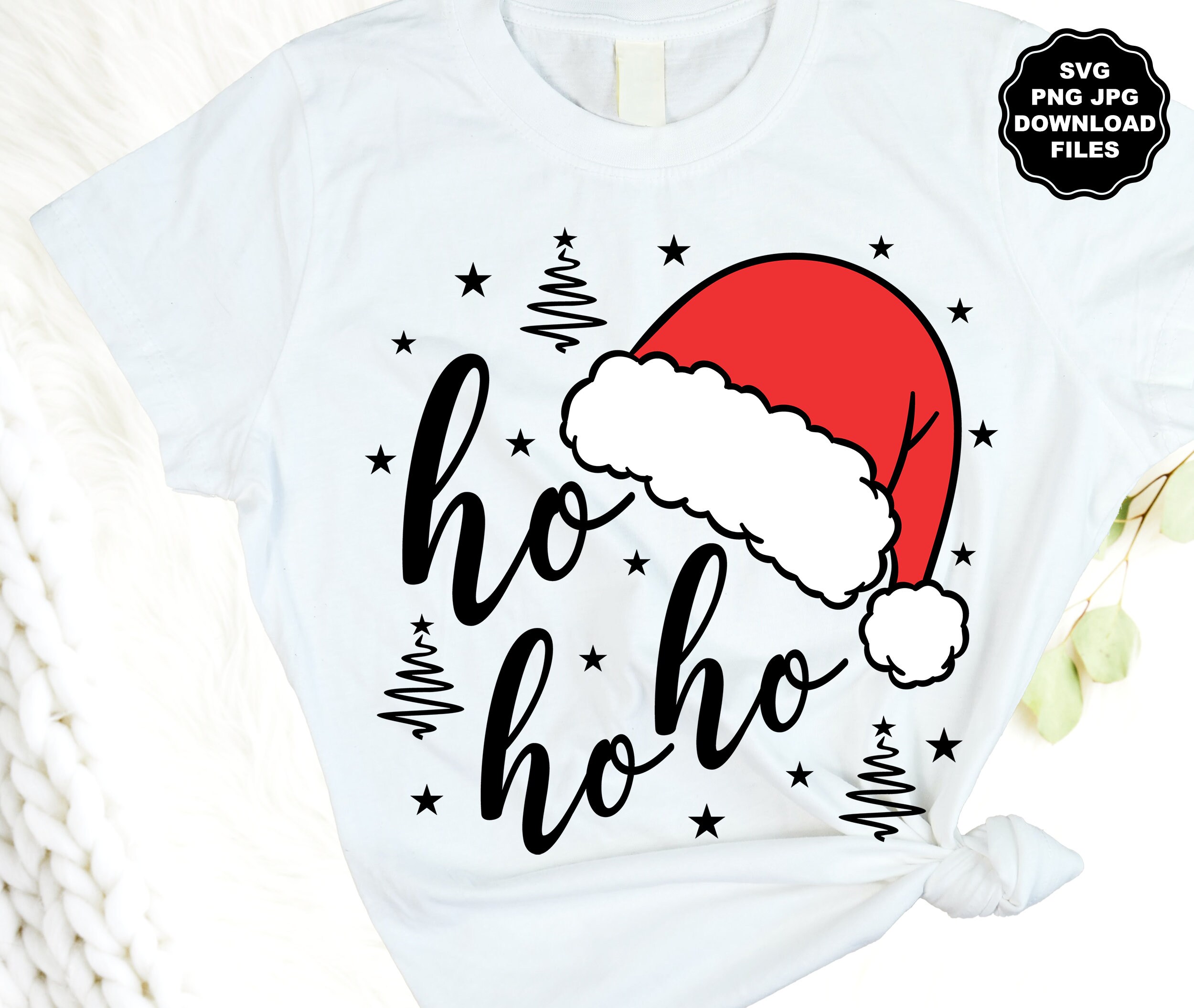 Ho Ho Ho Santa Hat SVG, Ho Ho Ho SVG, Santa Hat SVG, Ho Ho Ho Christmas ...