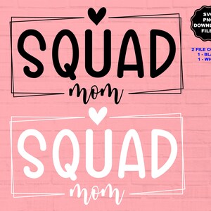 Squad Mom SVG, Frame Border, Heart, Squad Mom, Squad Mom T-shirt, Dance ...