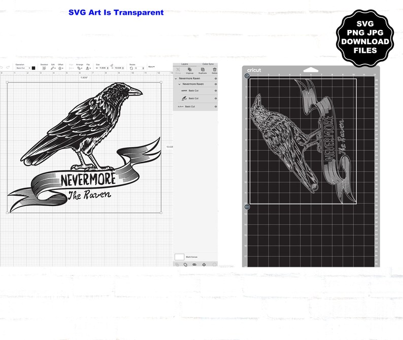 Black Raven SVG Nevermore Edgar Allan Poe SVG the Raven SVG - Etsy