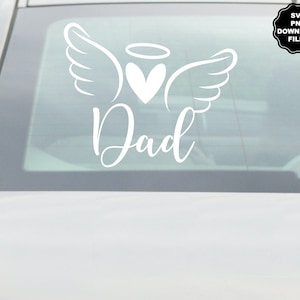 Dad Angel Wings SVG, in Loving Memory, Angel Wings Heart, Name With ...