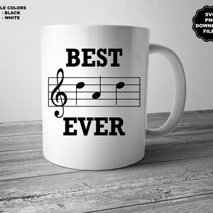 Best Dad Ever SVG, Dad Music Notes SVG, Musician Dad Father Music ...