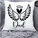 Dad Angel Wings SVG, in Loving Memory, Angel Wings Heart, Name With ...