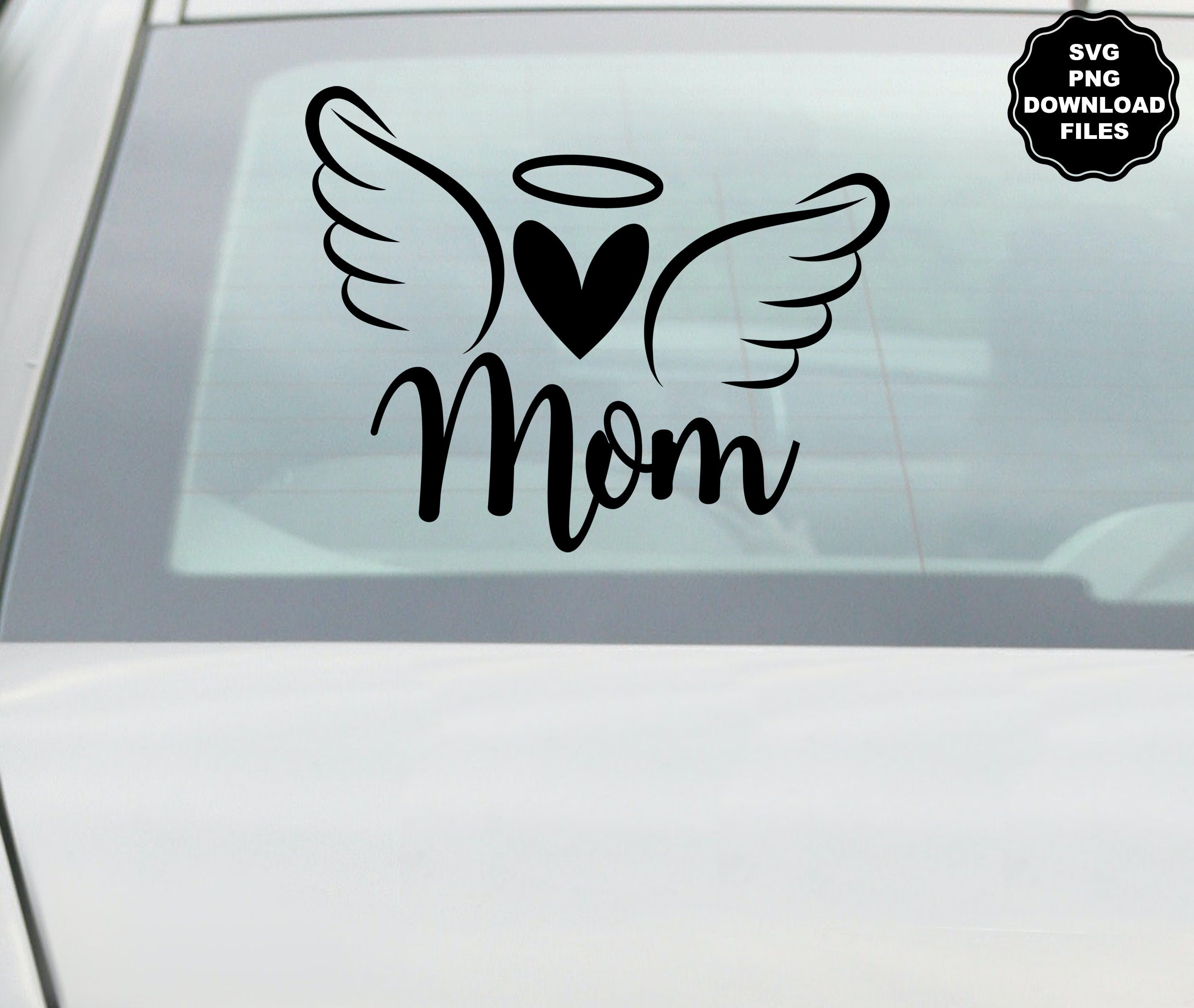 Mom Angel Wings SVG, in Loving Memory, Angel Wings Heart, Name With ...