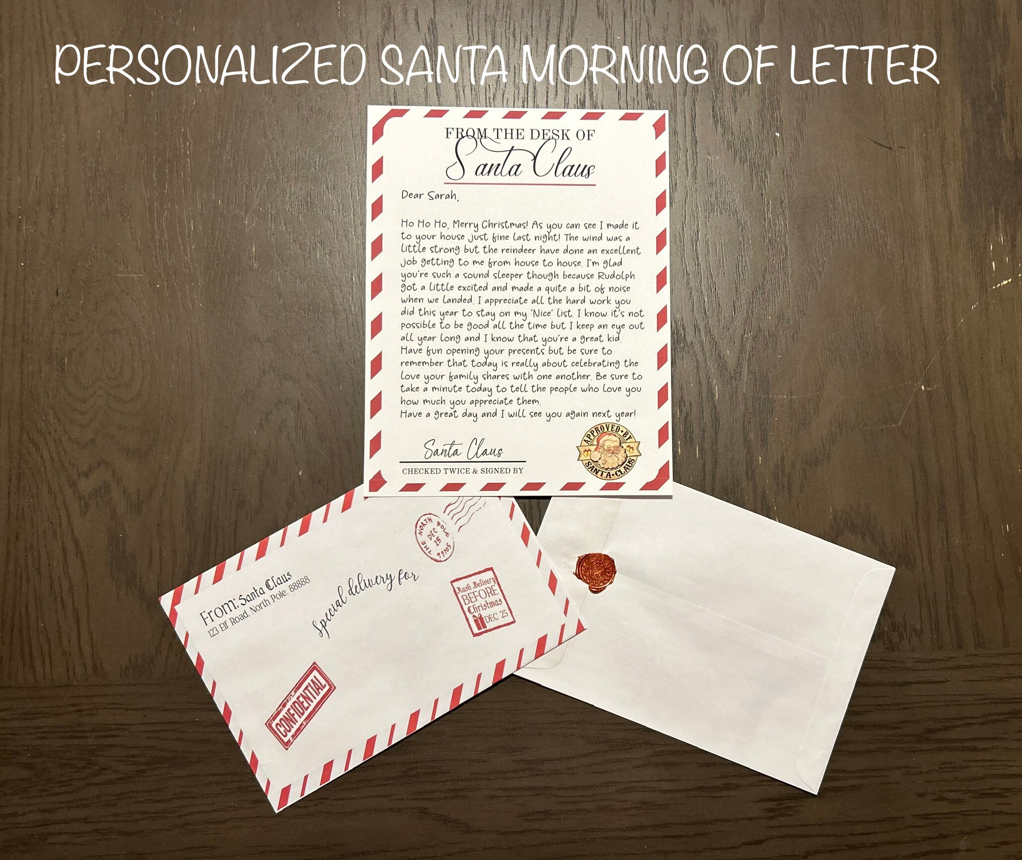 Letter From Santa, Nice List Certificate, 2023 Official Letter Mailed ...