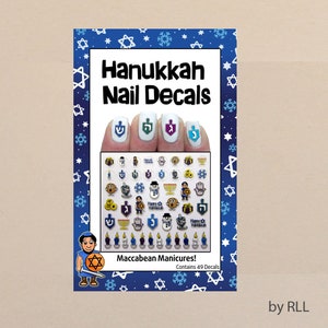 Manicures Chanukah Nail Decals - Etsy