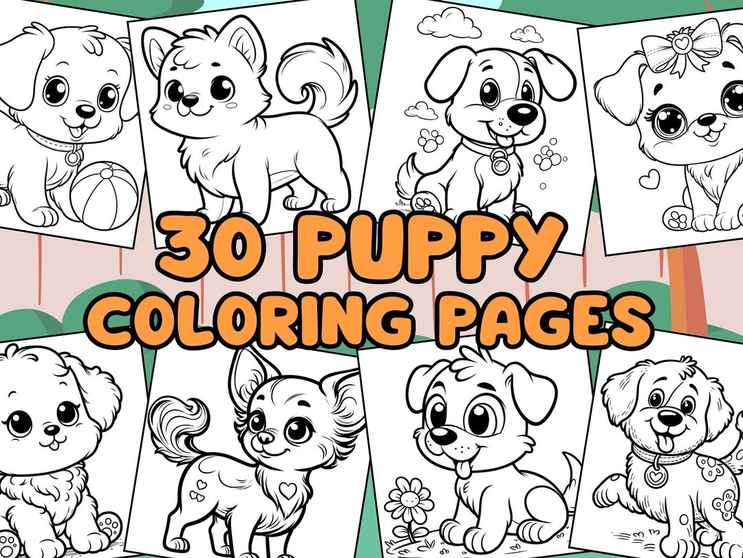 30 Cartoon Puppy Coloring Pages, Puppy Coloring, Dog, Dog Lovers ...