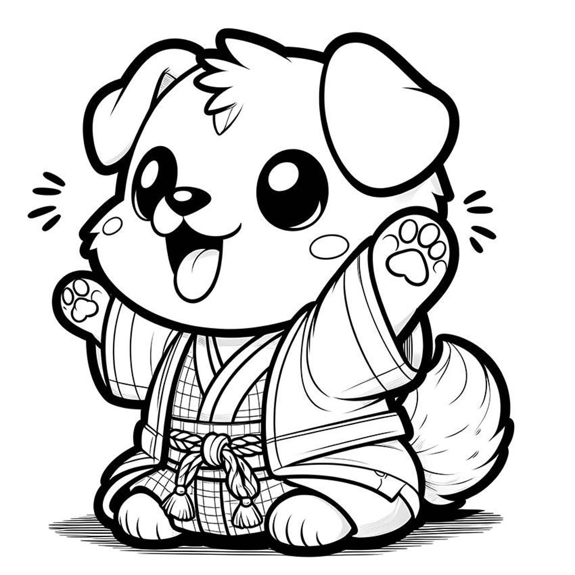 25 Kawaii Dog Coloring Pages, Kawaii Dogs, Printable Coloring Pages ...