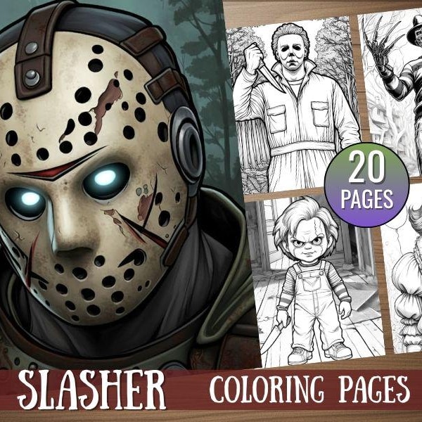 Adult Colouring Horror - Etsy