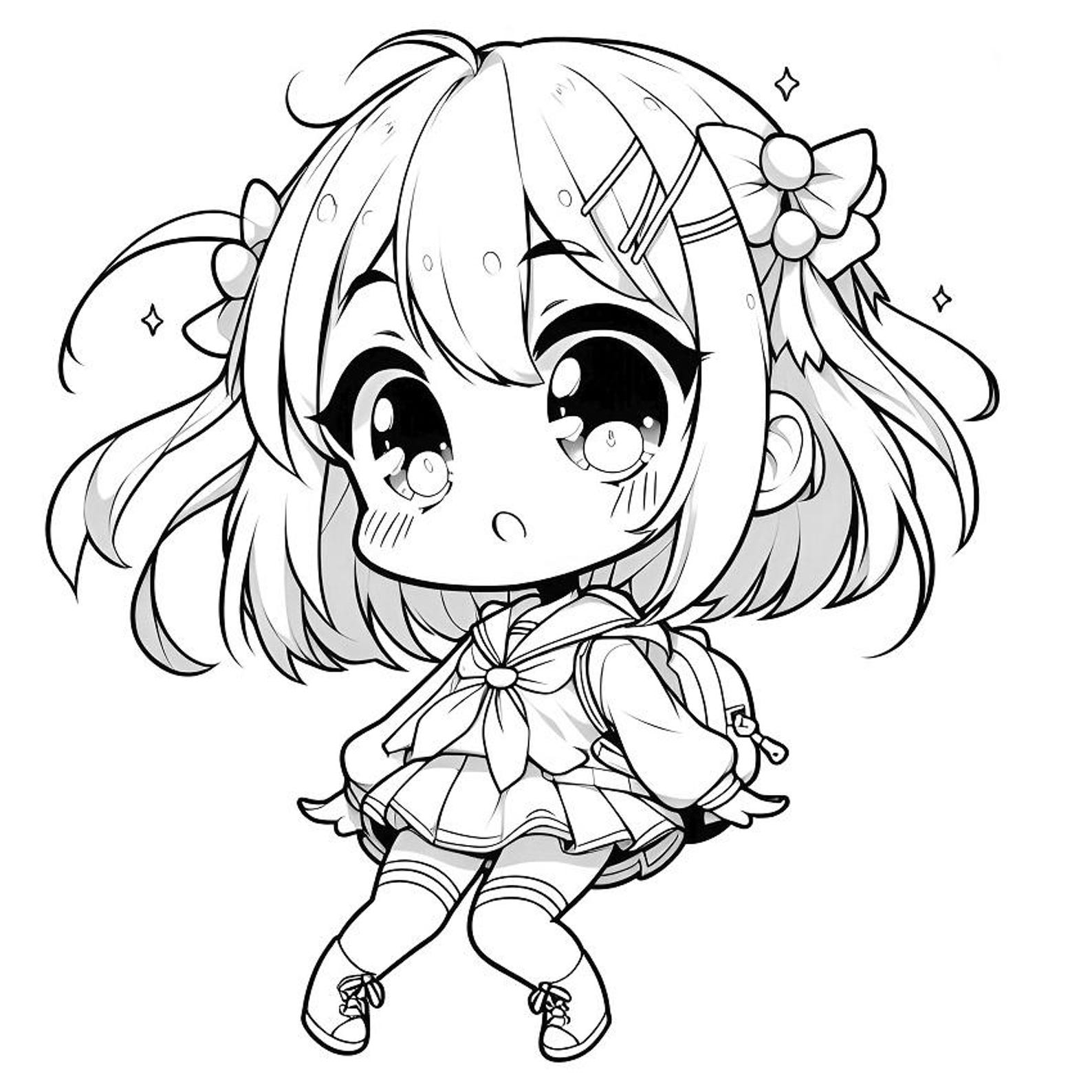 25 Chibi Girl Coloring Pages, Anime Girls, Chibi Style, Girls, Kids ...
