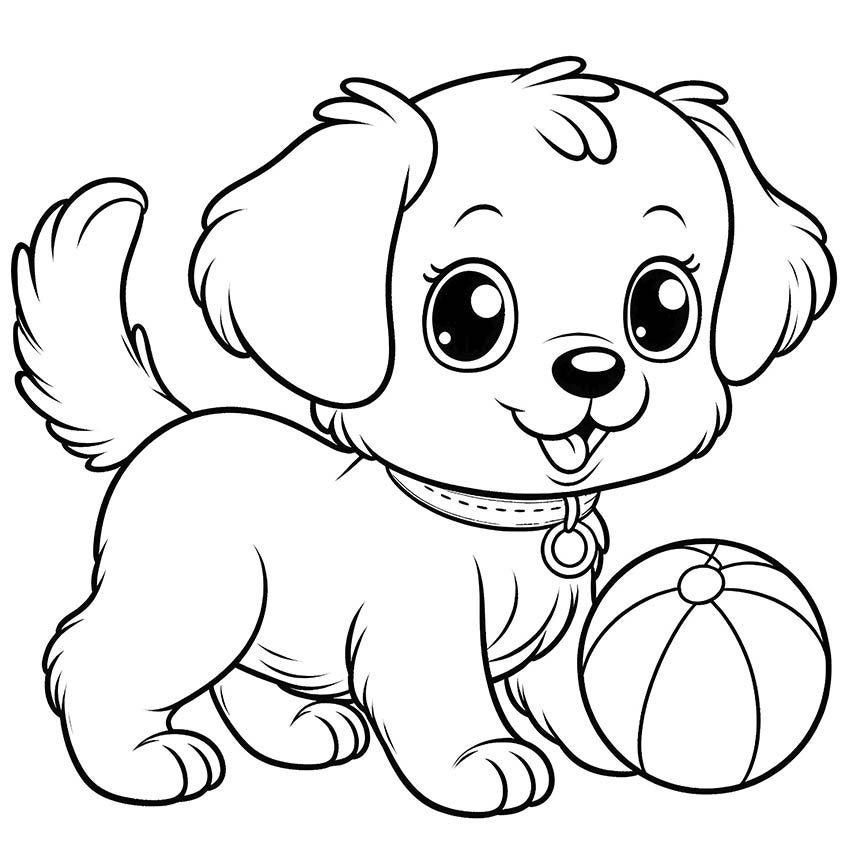30 Cartoon Puppy Coloring Pages, Puppy Coloring, Dog, Dog Lovers ...