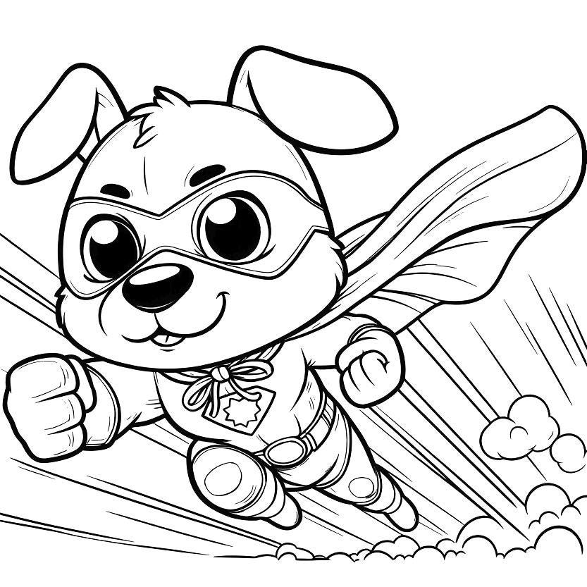 25 Super Pet Coloring Pages, Coloring Pets, Dogs, Cats, Heroes, Kids ...