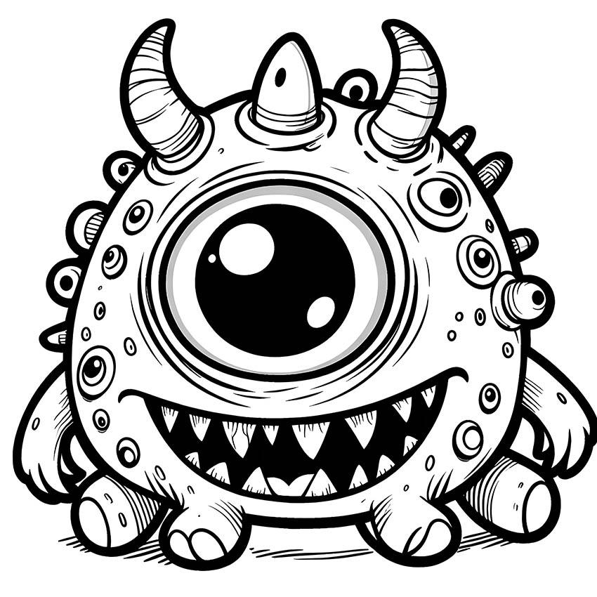 30 Kawaii Monster Coloring Pages, Kawaii Coloring, Monsters, Halloween ...