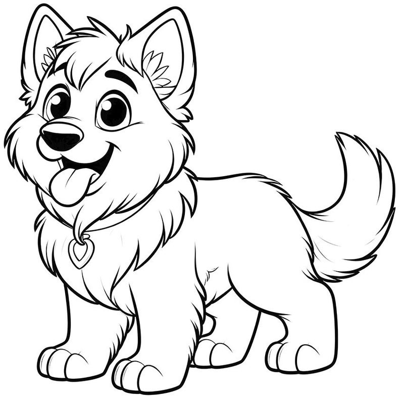 30 Cartoon Puppy Coloring Pages, Puppy Coloring, Dog, Dog Lovers ...