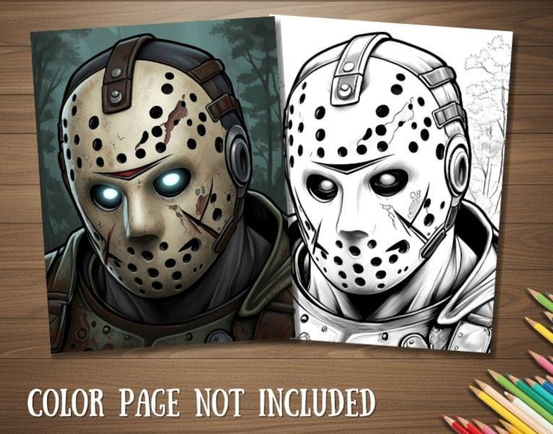 20 Slasher Coloring Pages, Digital Download, Horror Movie Icons ...