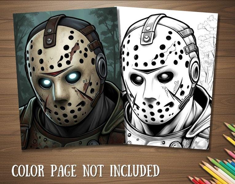 20 Slasher Coloring Pages, Digital Download, Horror Movie Icons ...