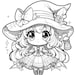 25 Chibi Witch Coloring Pages, Halloween, Witches, Anime, Kawaii, Chibi ...