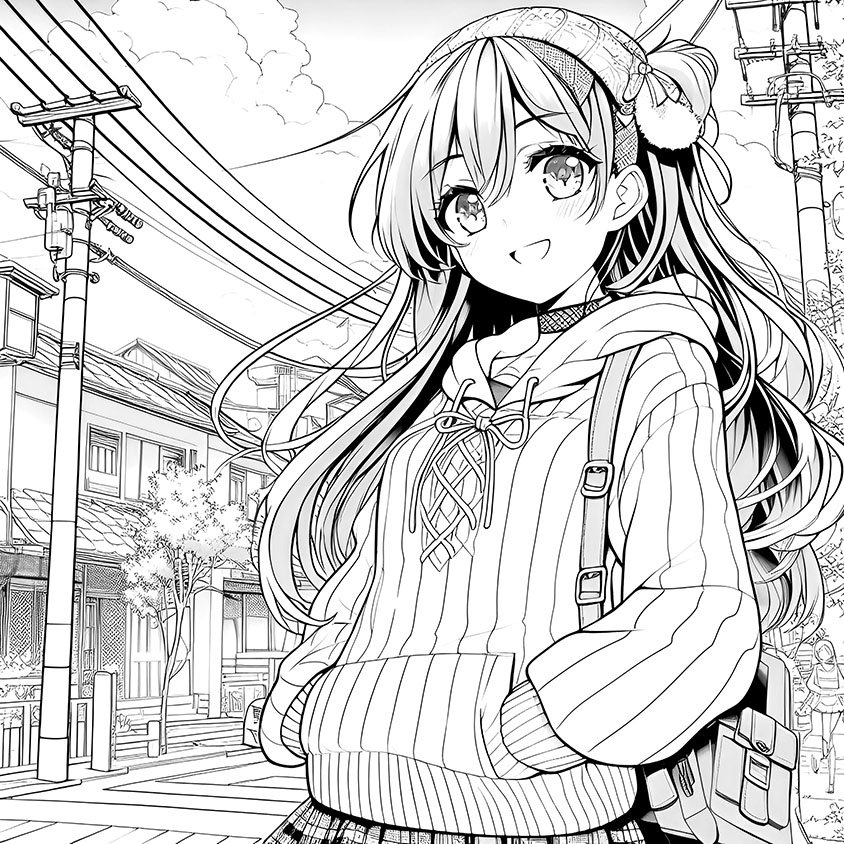 25 Anime Girl Coloring Pages, Anime Girls, Anime Style, Kawaii, Girls ...