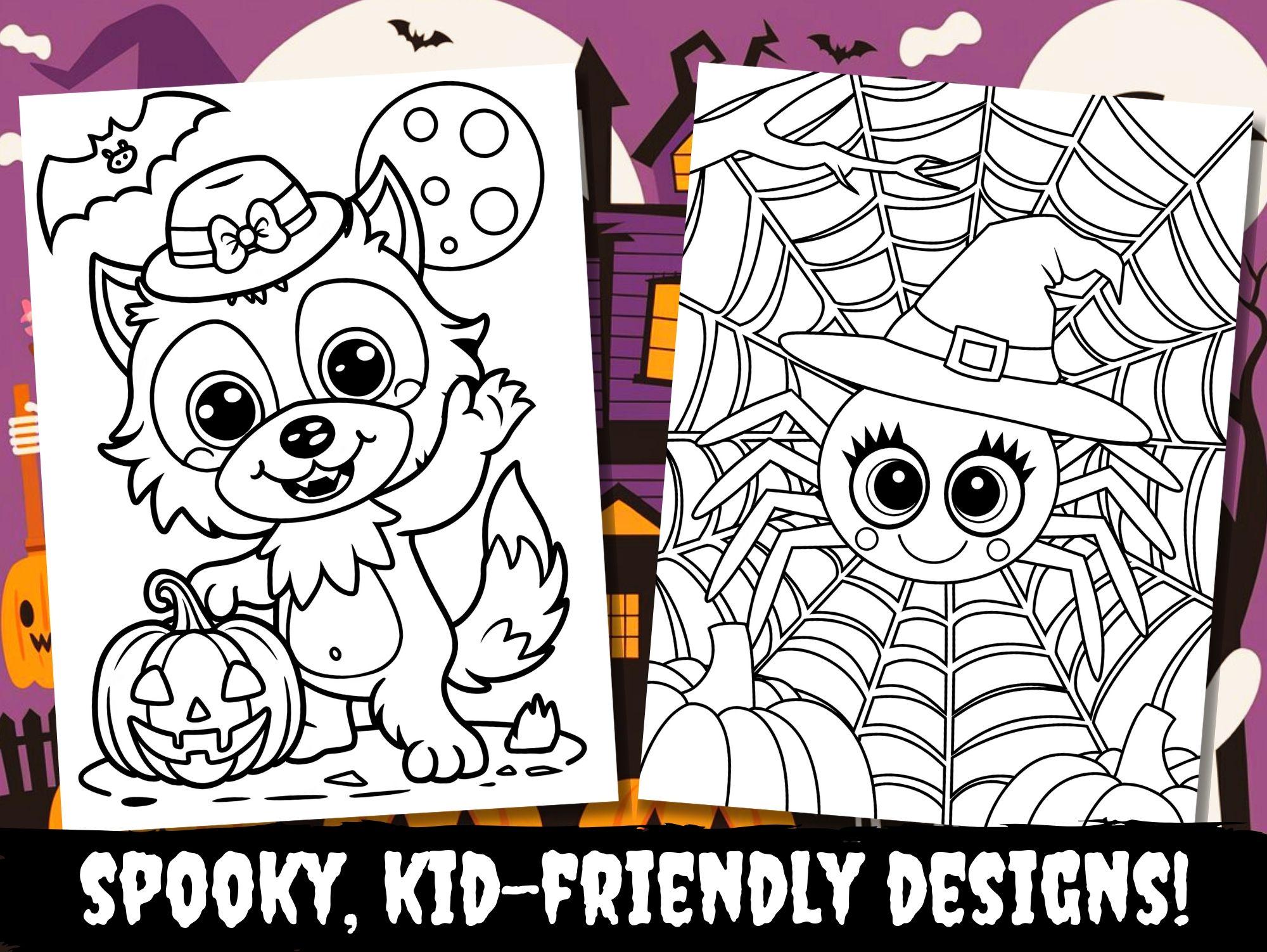 30 Halloween Coloring Pages for Kids, Halloween, Printables, Kids, Easy ...
