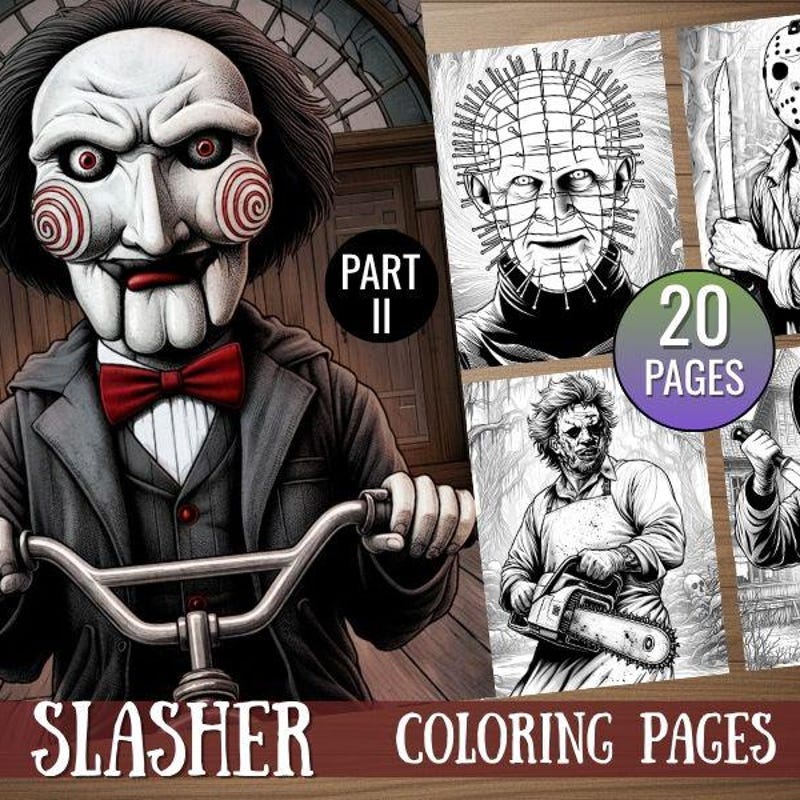 Terrifier Coloring - Etsy Canada