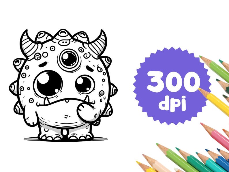 30 Kawaii Monster Coloring Pages, Kawaii Coloring, Monsters, Halloween ...