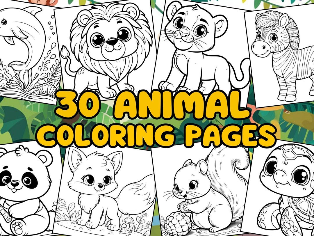 30 Cartoon Animal Coloring Pages, Animal Coloring, Printables, Coloring ...