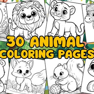 30 Cartoon Animal Coloring Pages, Animal Coloring, Printables, Coloring ...
