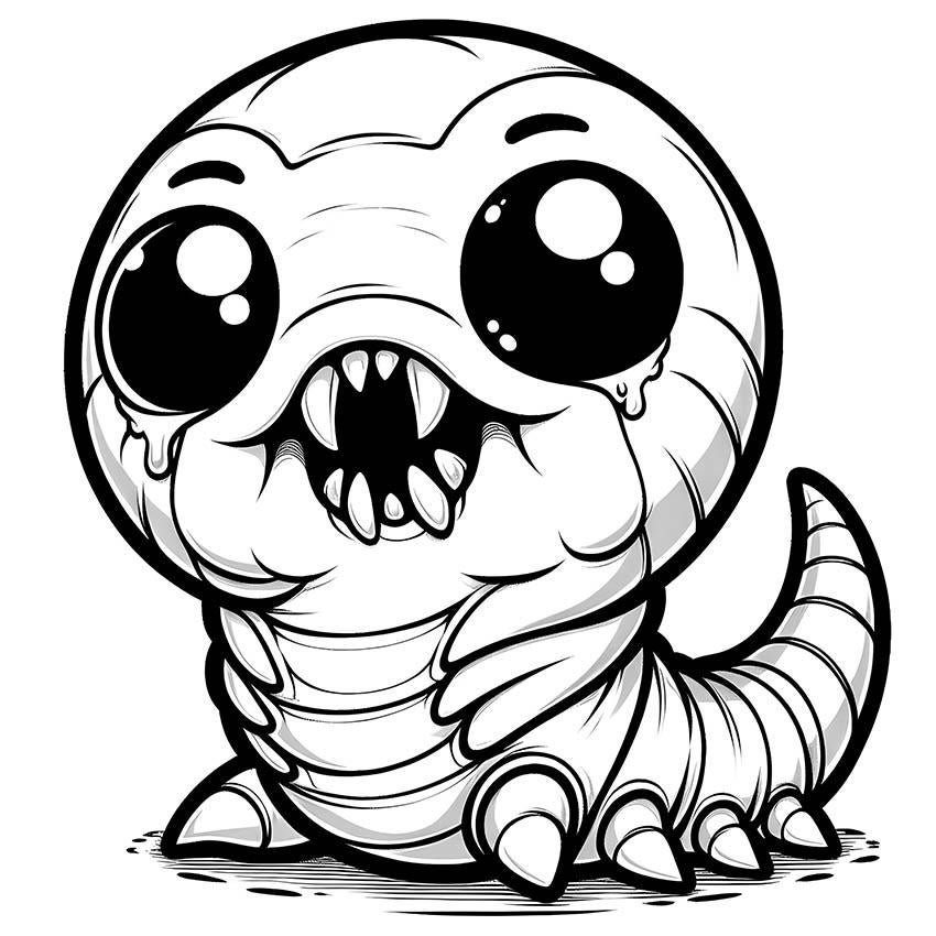 30 Kawaii Monster Coloring Pages, Kawaii Coloring, Monsters, Halloween ...