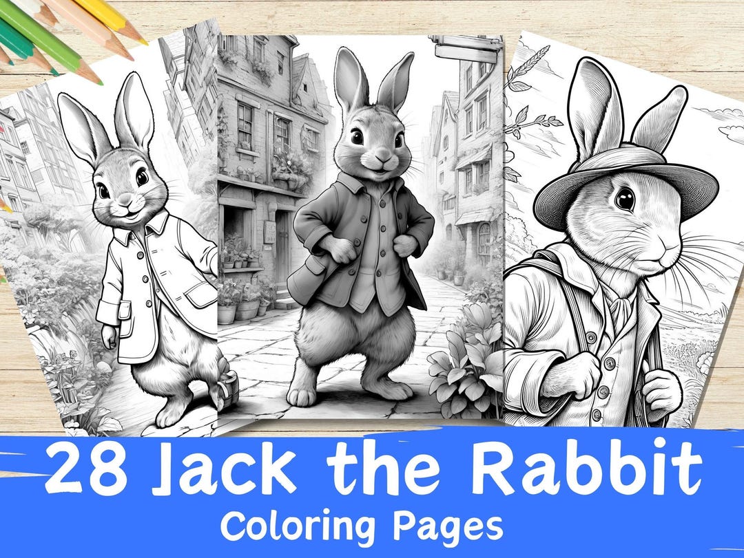 28 Jack the Rabbit Coloring Pages, Rabbits, Printable Coloring Pages ...