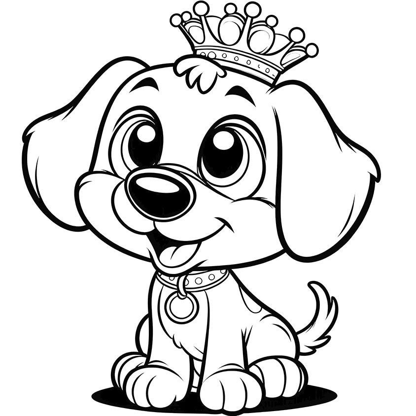 30 Cartoon Puppy Coloring Pages, Puppy Coloring, Dog, Dog Lovers ...