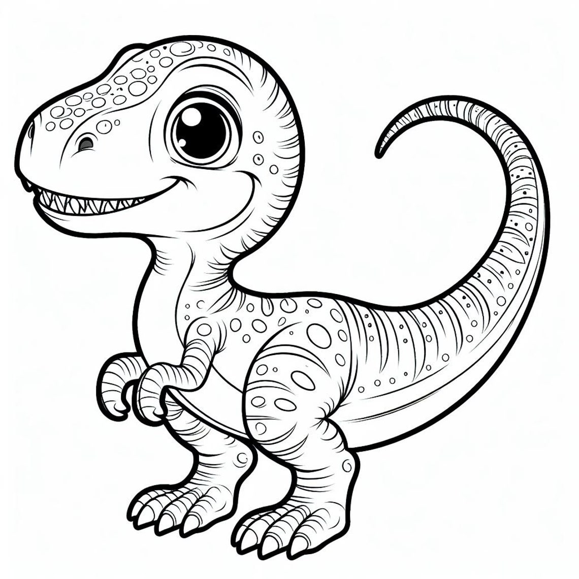 20 Cartoon Dinosaur Coloring Pages, Coloring Activities, Dinosaurs for ...