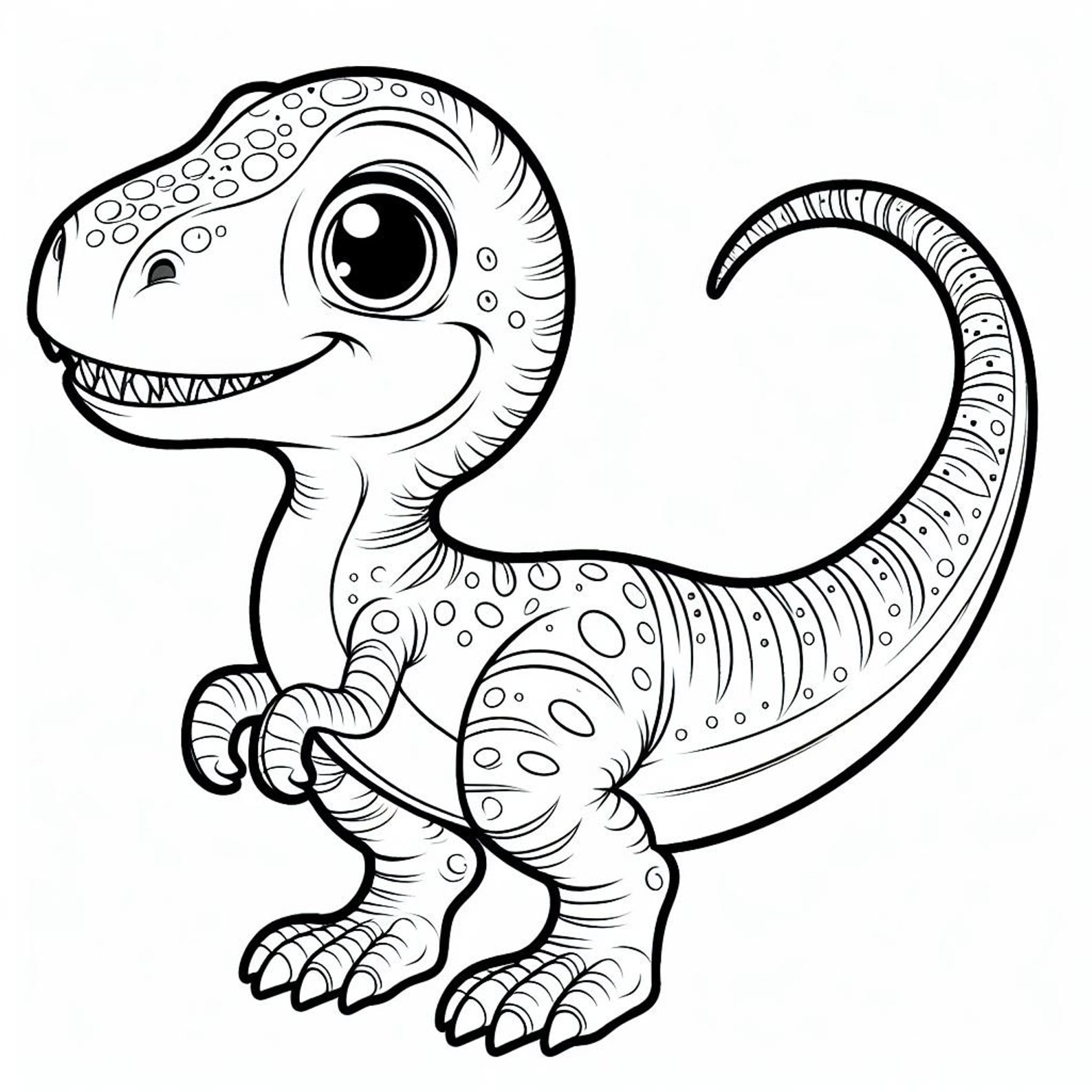 20 Cartoon Dinosaur Coloring Pages, Coloring Activities, Dinosaurs for ...
