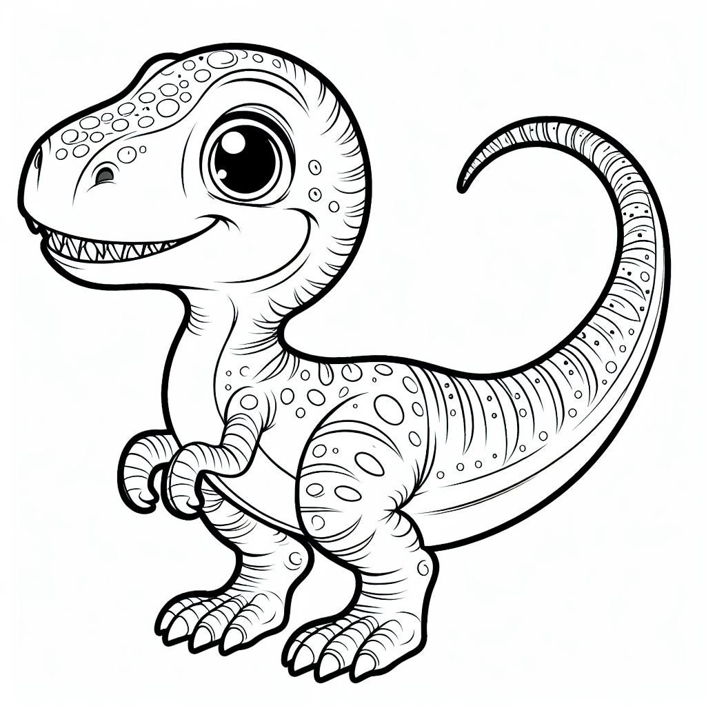 20 Cartoon Dinosaur Coloring Pages, Coloring Activities, Dinosaurs for ...