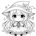 25 Chibi Witch Coloring Pages, Halloween, Witches, Anime, Kawaii, Chibi ...
