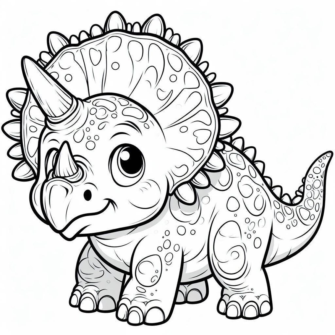 20 Cartoon Dinosaur Coloring Pages, Coloring Activities, Dinosaurs for ...